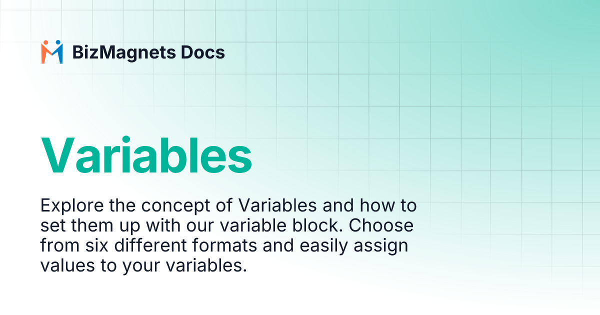 Variables | BizMagnets Docs