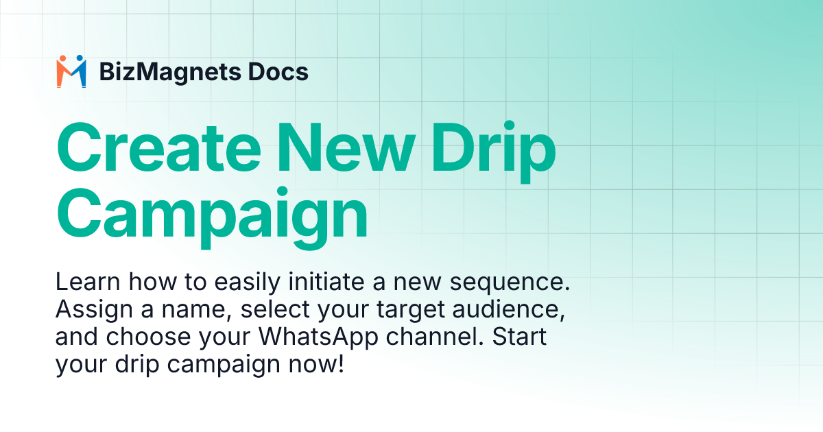 Create New Drip Campaign | BizMagnets Docs