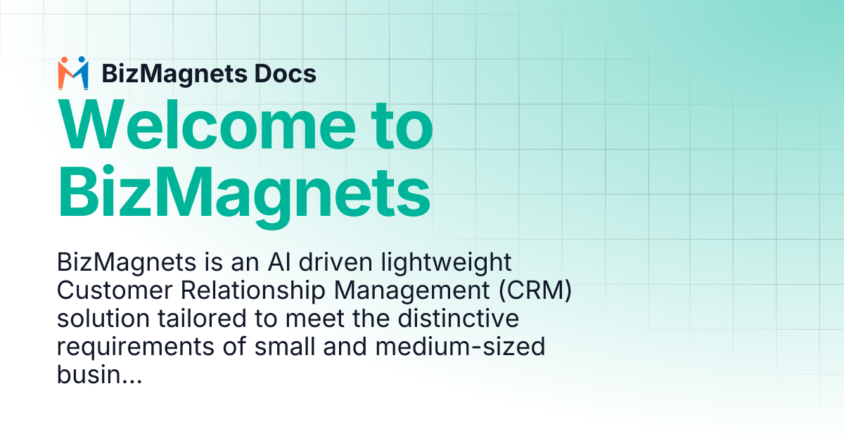 Welcome to BizMagnets | BizMagnets Docs